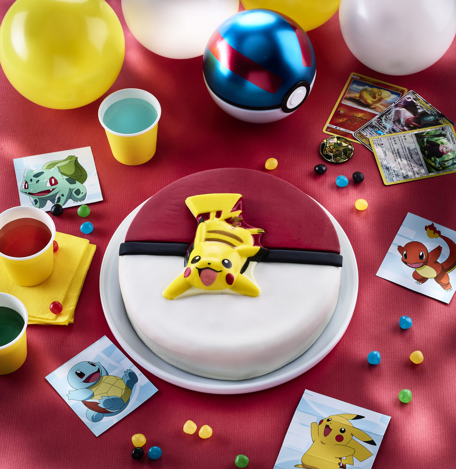 Gâteau Pokémon, gâteau d'anniversaire Pokemon, gâteau en pâte à sucre ...